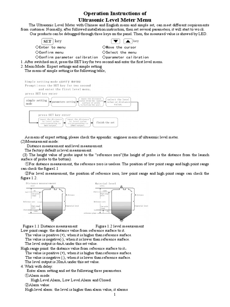 Ultrasonic Level Sensor Installation Guide | PDF | Pipe (Fluid ...
