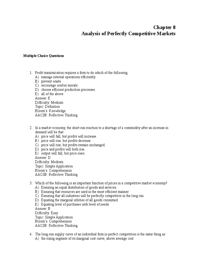 Chapter008 1 | PDF | Perfect Competition | Long Run And Short Run