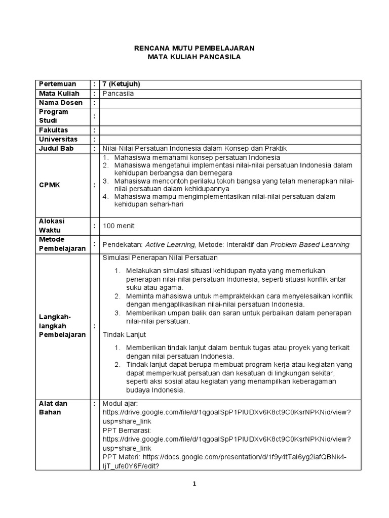 RMP Pancasila - Pertemuan 7e | PDF