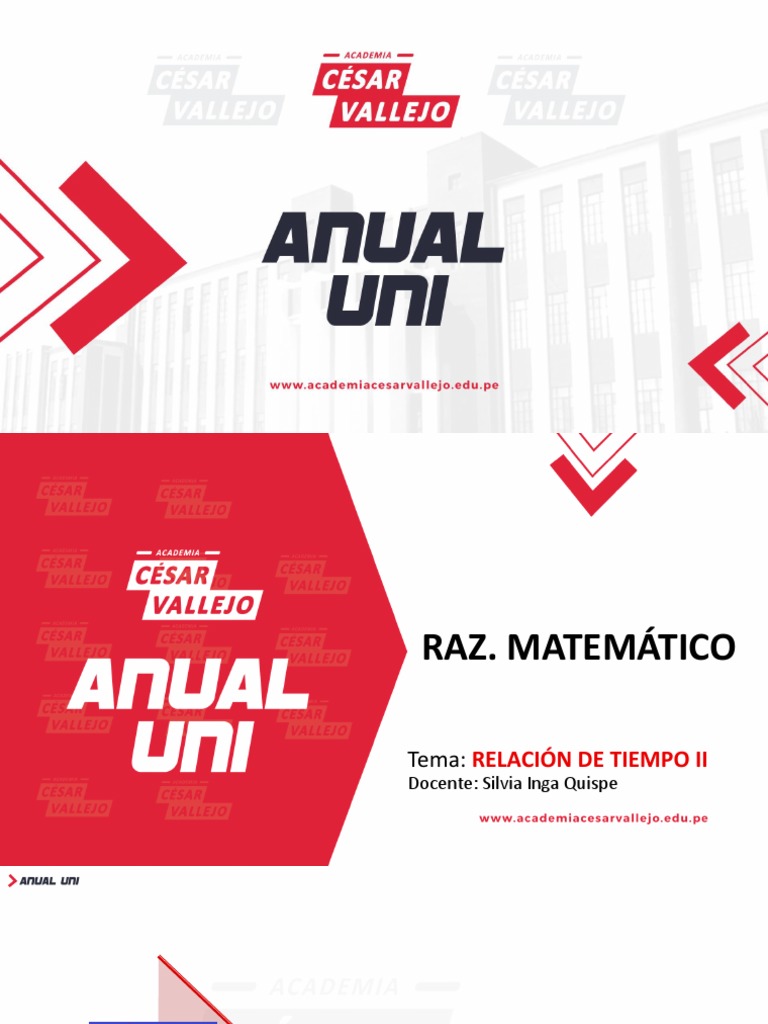 Auni13-Rm-Relación de Tiempo Ii | PDF | Calendario | Unidades de medida
