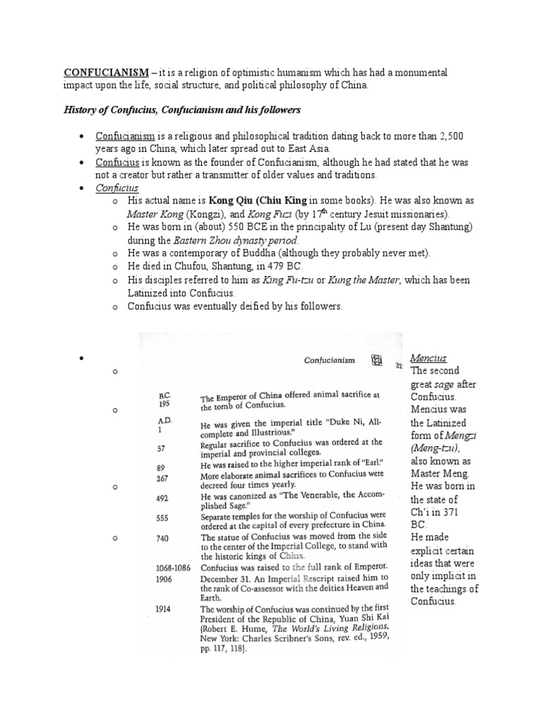 CONFUCIANISM | PDF | Confucius | Confucianism