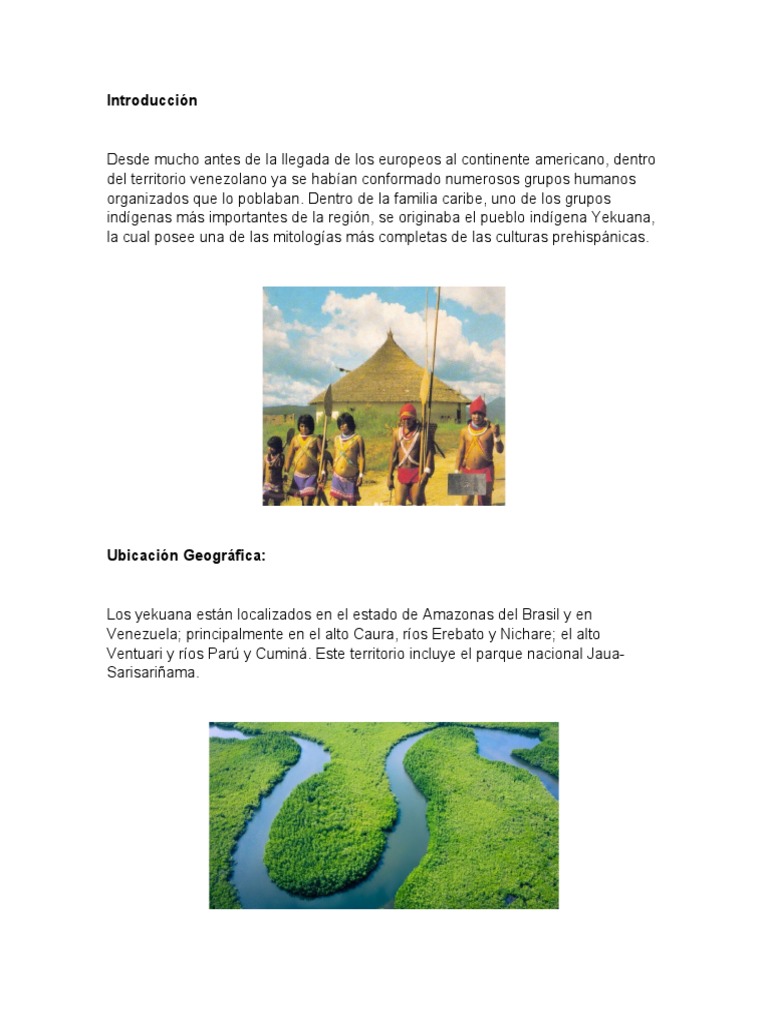 Cultura y ubicación del pueblo Yekuana | PDF