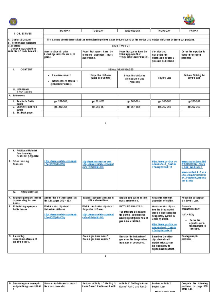 4th Quarter Pdf Io Pdf Gases Physical Chemistry