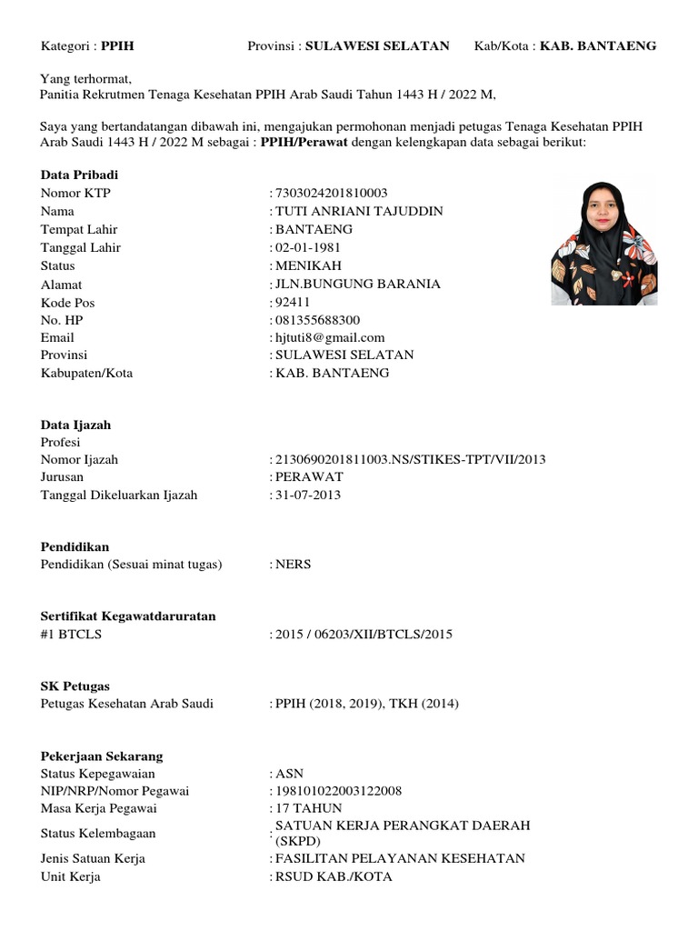 Dokumen Efiling Ppih 2022 Tuti | PDF