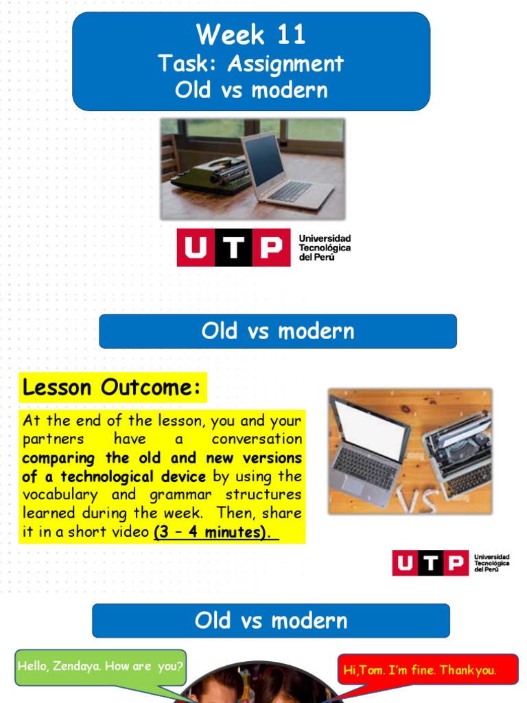 Week 11 - Task Assignment - Old Vs Modern | PDF | Video | Electronics