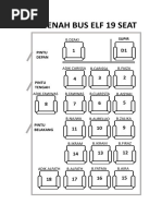 Denah Kursi Bus 50 Seat 2-2 | PDF