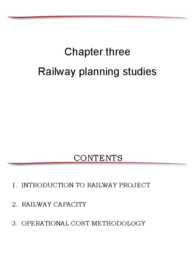 Railway Project Planning Overview | PDF | Transport | Rail Transport