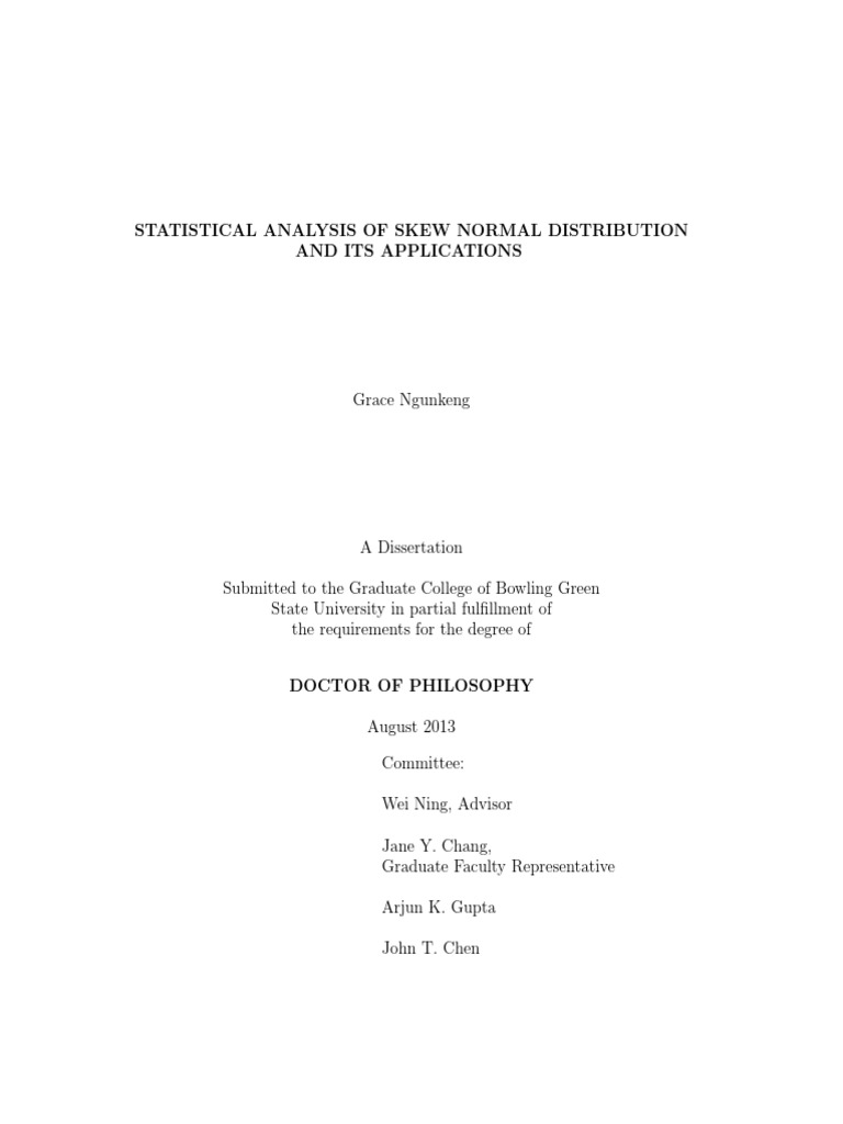 Skew Normal Distribution Pdf Statistical Hypothesis Testing