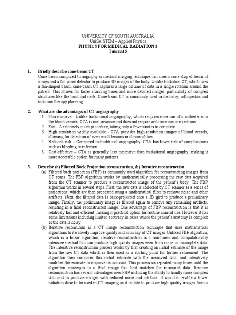 Computed Tomography Pdf Ct Scan Radiation Therapy