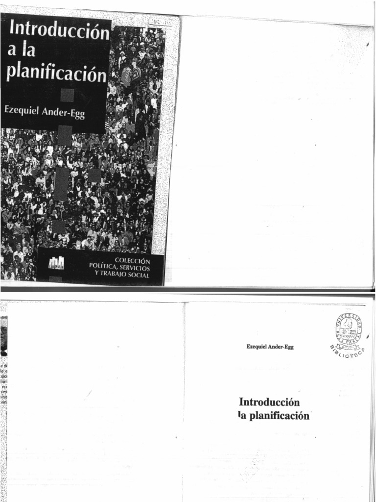 INTRODUCCION A LA PLANIFICACION, EZEQUIEL ANDER-EGG - Original | PDF