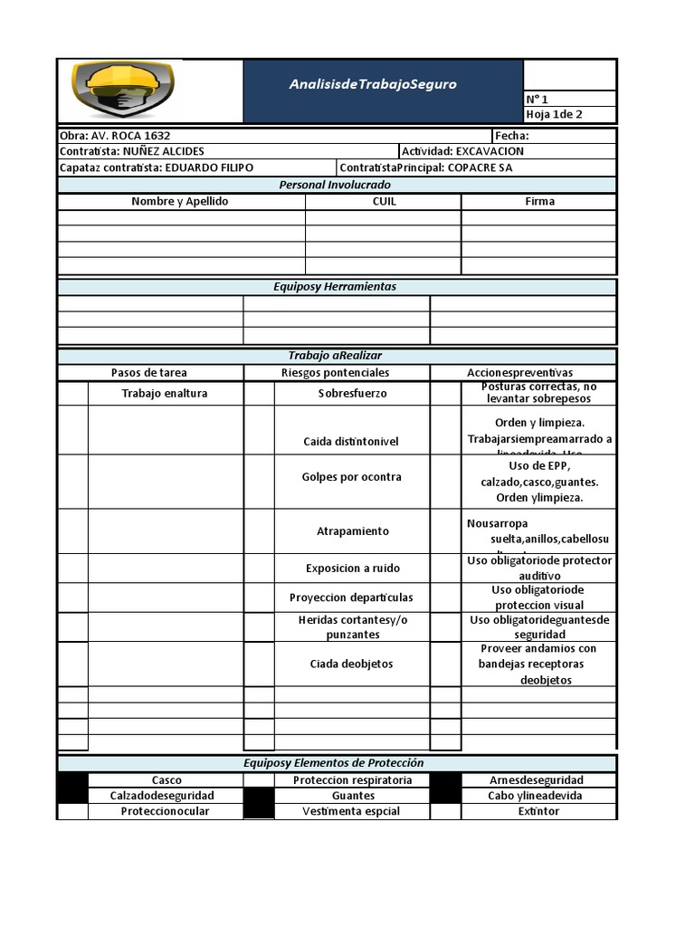 4 - ATS Análisis de Trabajo Seguro (Altura) | PDF | La seguridad ...