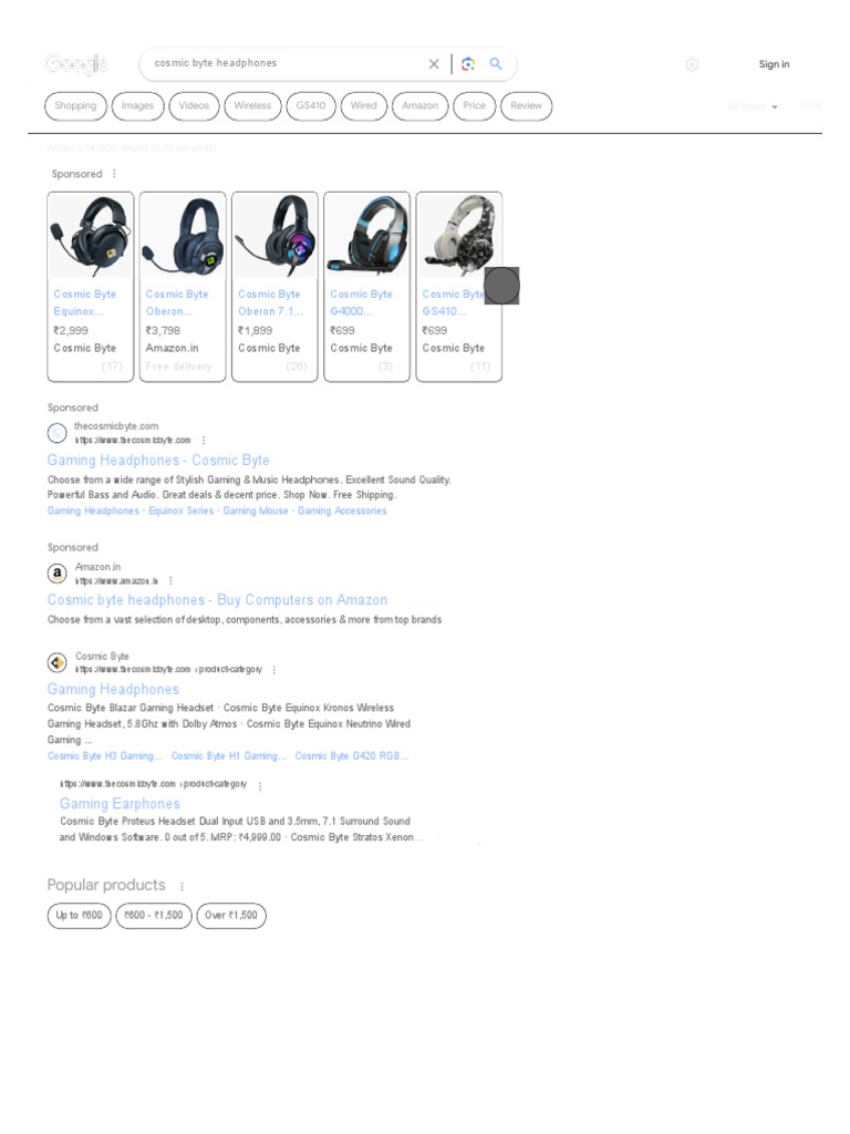 Cosmic Byte Headphones - Google Search | PDF | Headphones | Computing