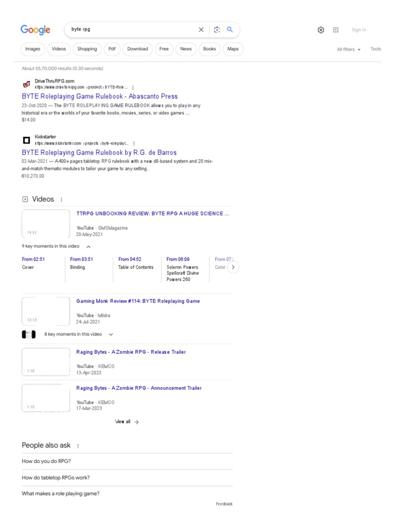 Byte RPG - Google Search | PDF