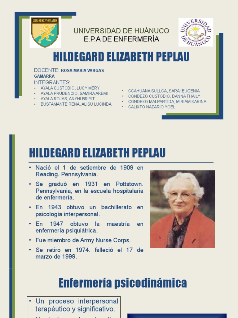 Hildegard Elizabeth Peplau | PDF | Enfermería | Aprendizaje
