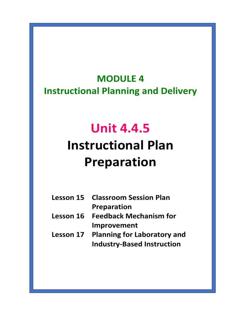 L15 Classroom Session Plan Preparation Modified | PDF | Learning | Recall (Memory)