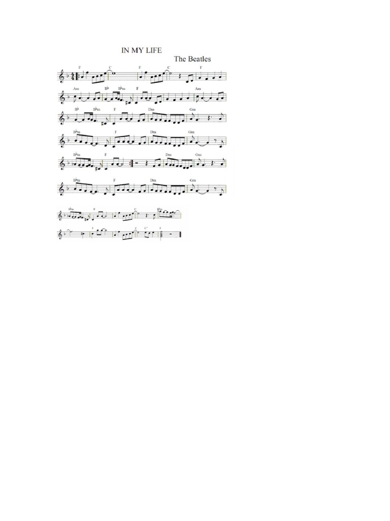In My Life Partitura | PDF