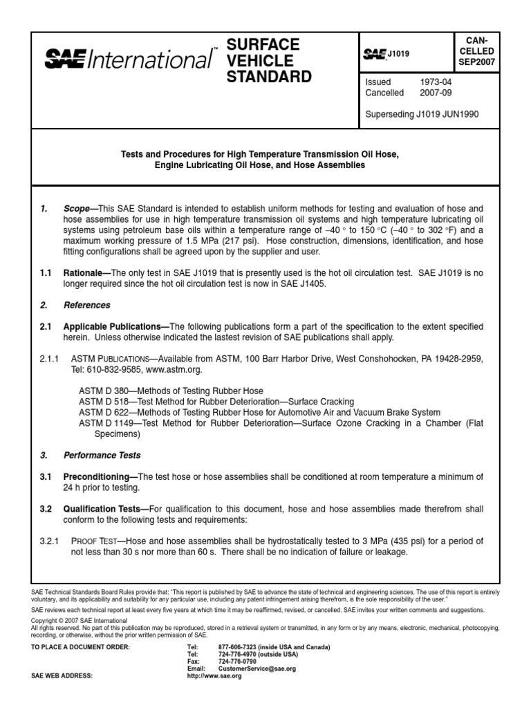 Sae J1019-2007 | PDF