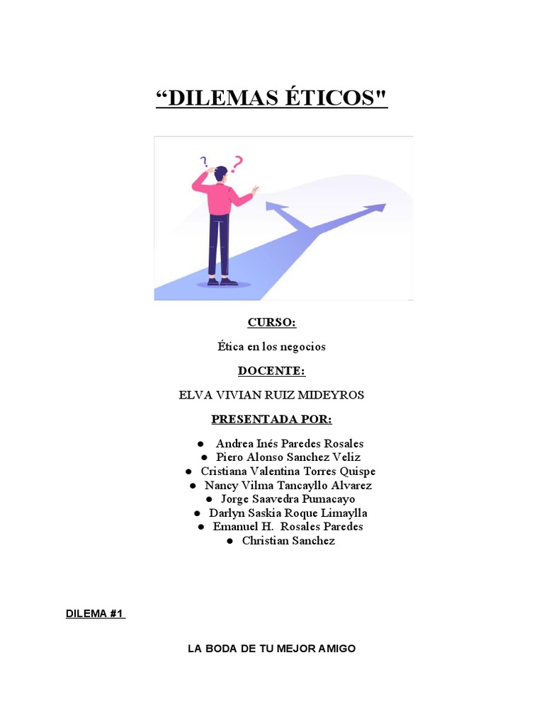 Actividad Dilemas | PDF
