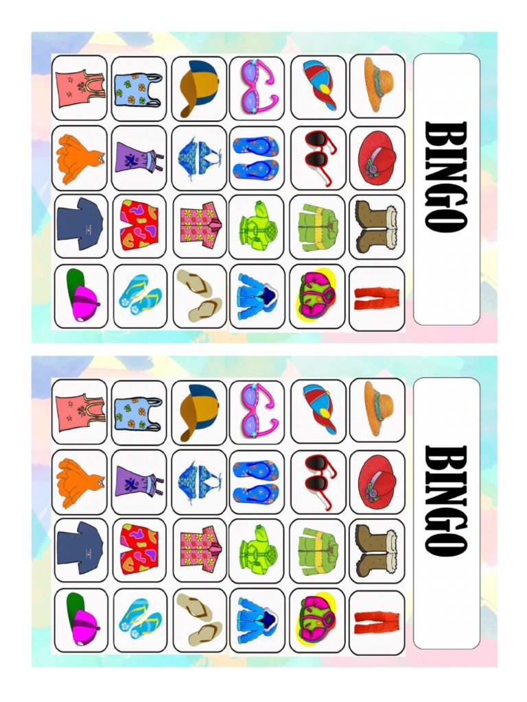 Bingo Prendas de Vestir | PDF