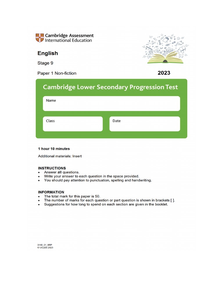 Year 9 Checkpoint Test 2023 | PDF