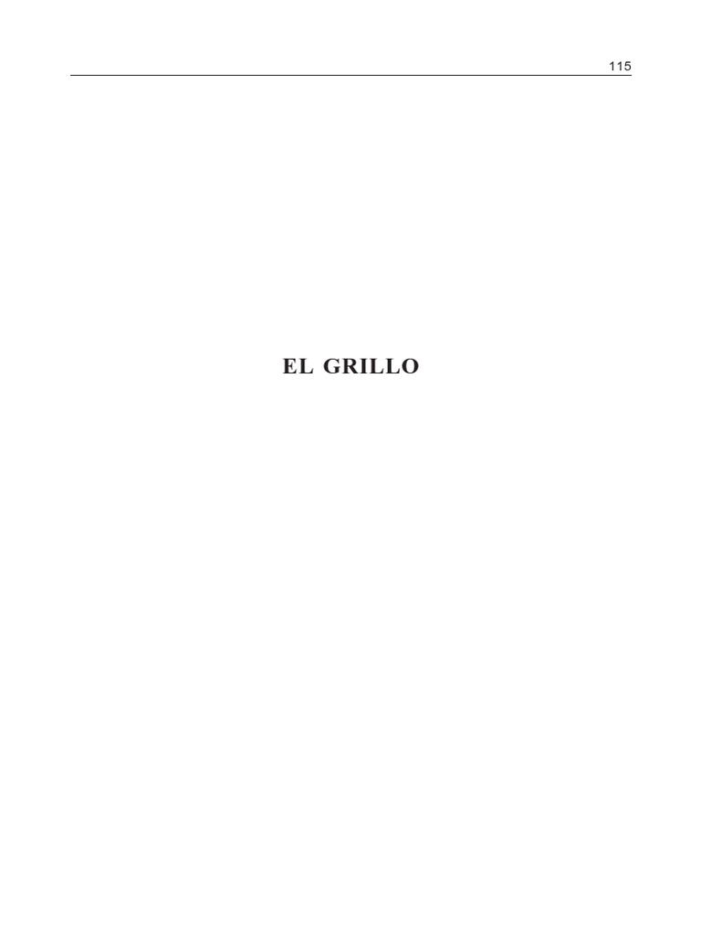 El Grillo 0 | PDF