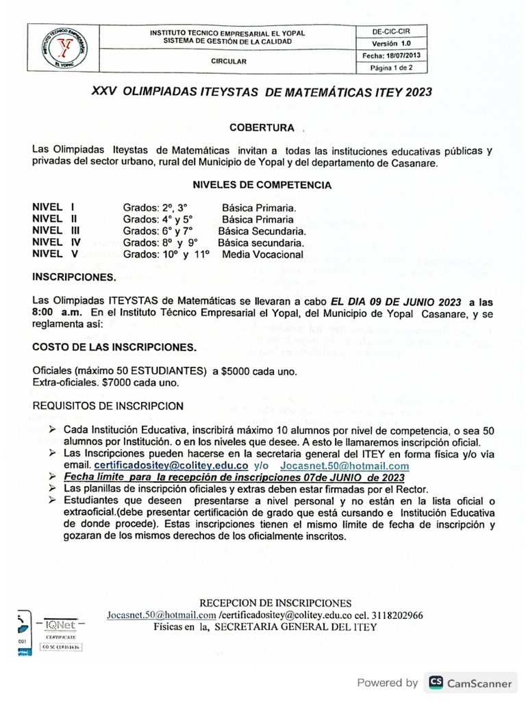 OLIMPIADA 2023 | PDF