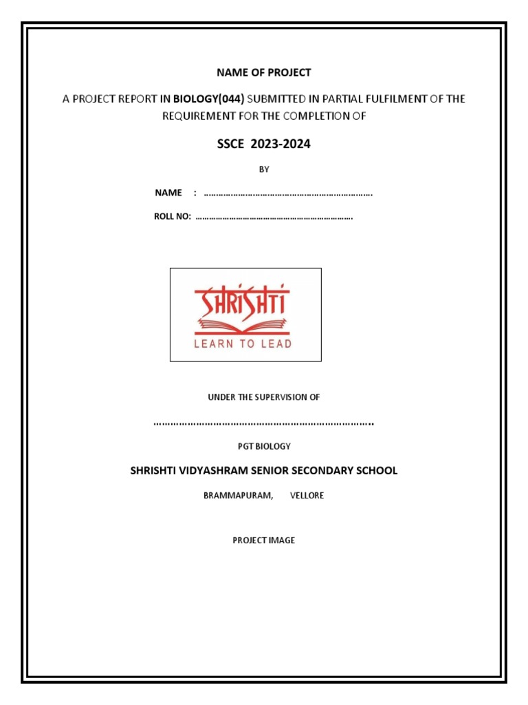 Project Front Page | PDF