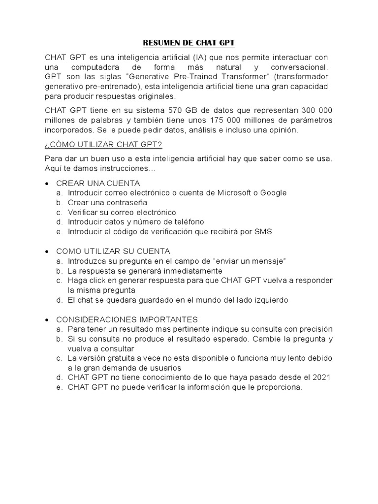 RESUMEN DE CHAT GPT - Compressed | PDF