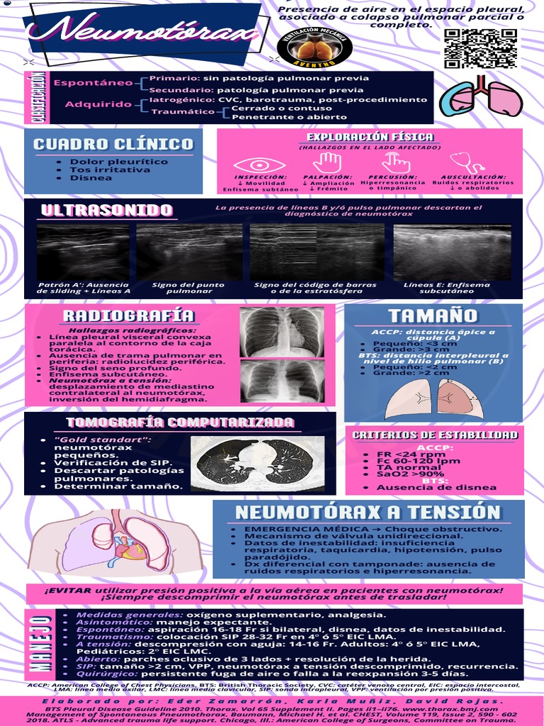 NEUMOTORAX Infografia | PDF | Medicina CLINICA | Enfermedades y trastornos