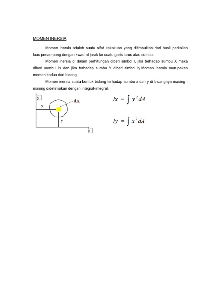 Momen Inersia | PDF | Area | Elementary Geometry