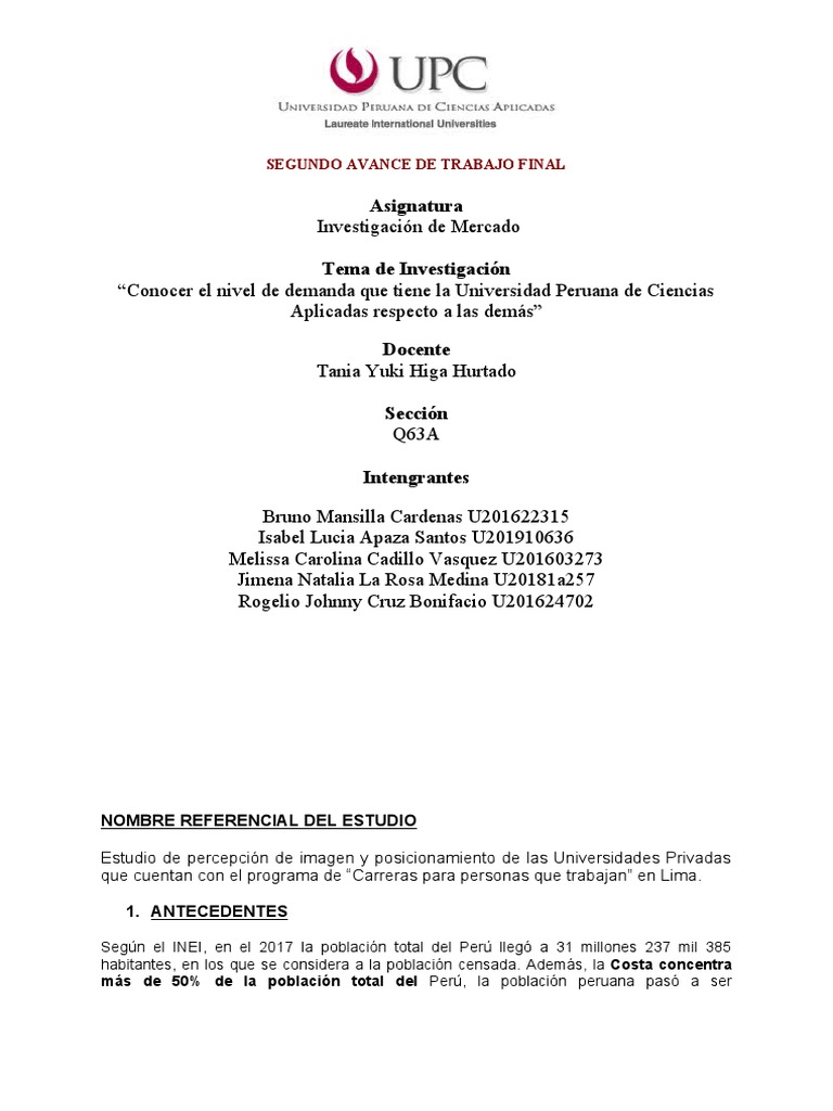 Avance de Trabajo Final _tema_universidades | PDF | Educación más alta