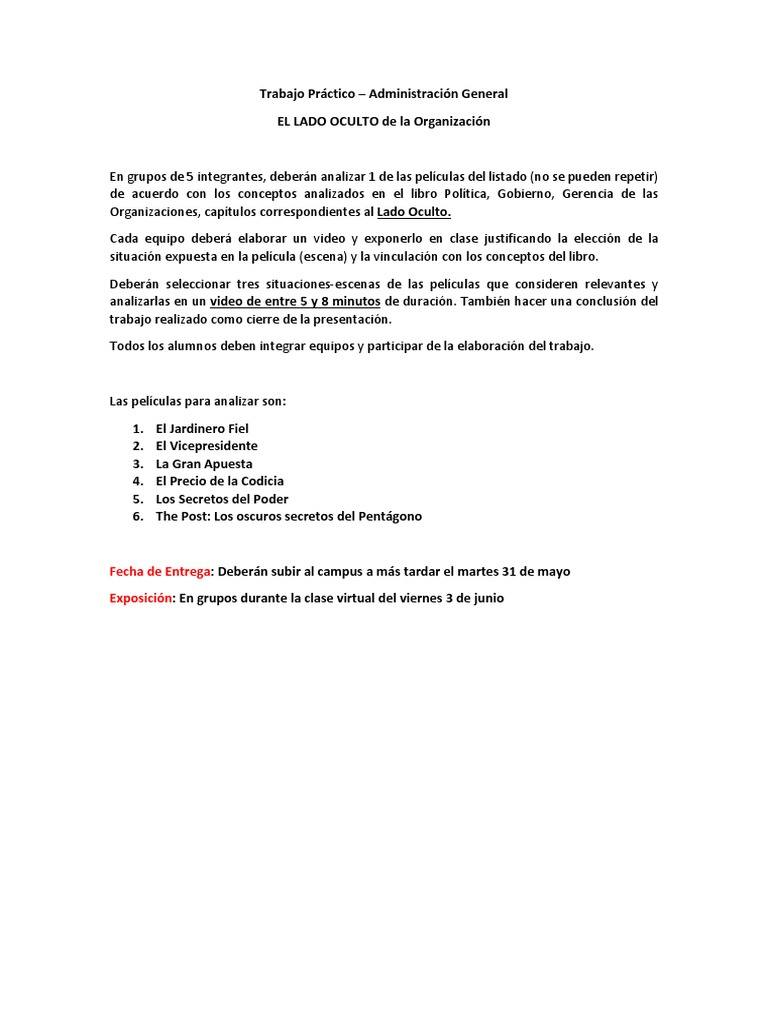 Trabajo Práctico - Análisis de Películas | PDF