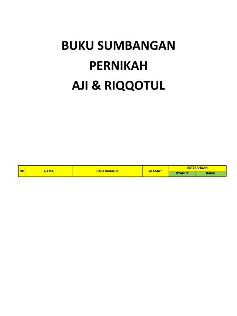 Buku Sumbangan | PDF