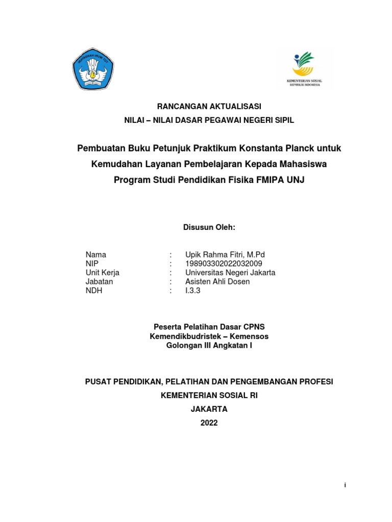 Laporan Akhir Aktualisasi - Upik Rahma Fitri (Ama) | PDF