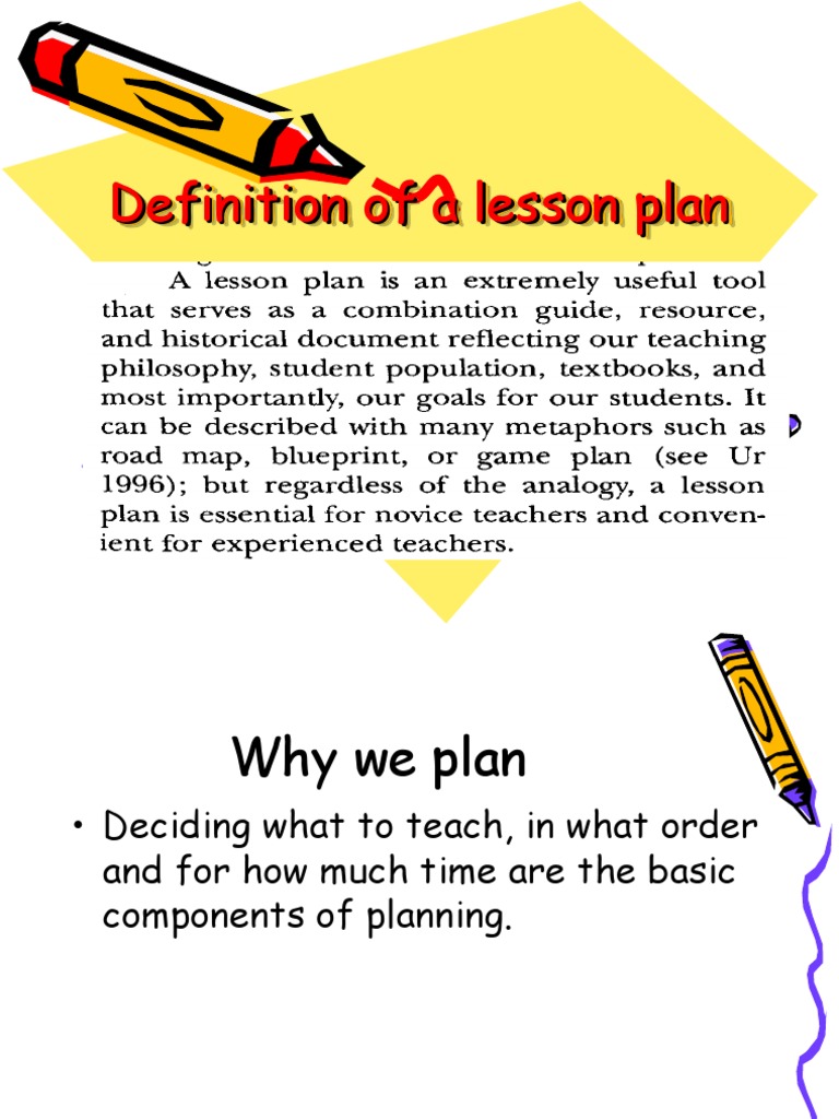 Definition of A Lesson Plan | PDF