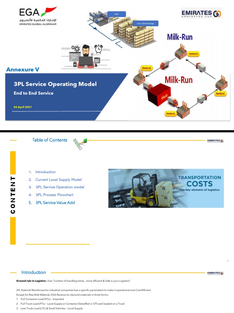 Annexure V - EL - 3PL Model (v1) | PDF | Logistics | Warehouse