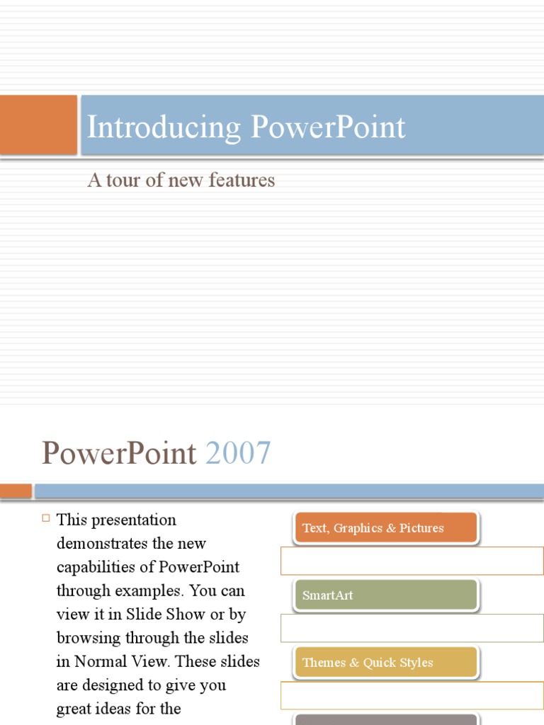 Introducing Powerpoint: A Tour of New Features | PDF | Page Layout ...