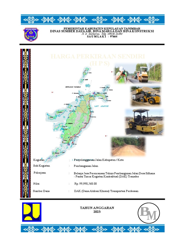 Hps Konsultan Perencanaan Pembangunan Jalan Adaut-nyafar Lende | PDF
