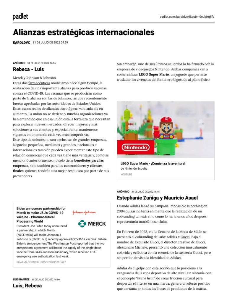Alianzas Estratégicas Internacionales | PDF | Apple Inc. | Nintendo