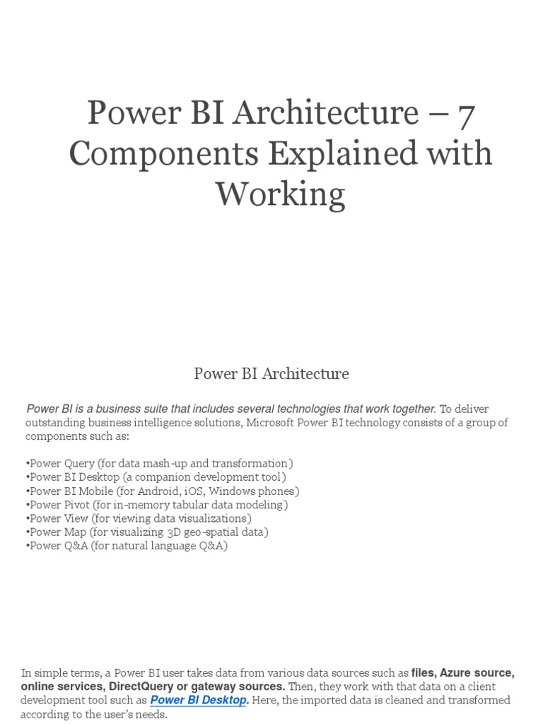 Power BI Architecture | PDF