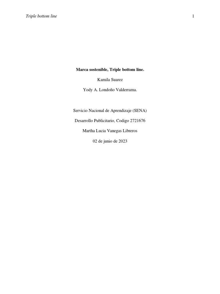 Triple Bottom Line | PDF | Social Science