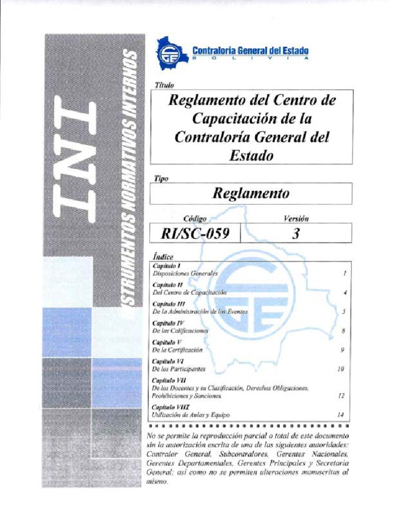 Reglamento Centro Capacitacion Compressed | PDF