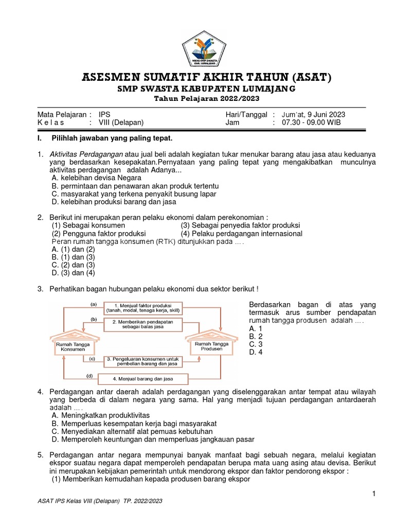 Soal + Kunjab Asat Ips 8 | PDF