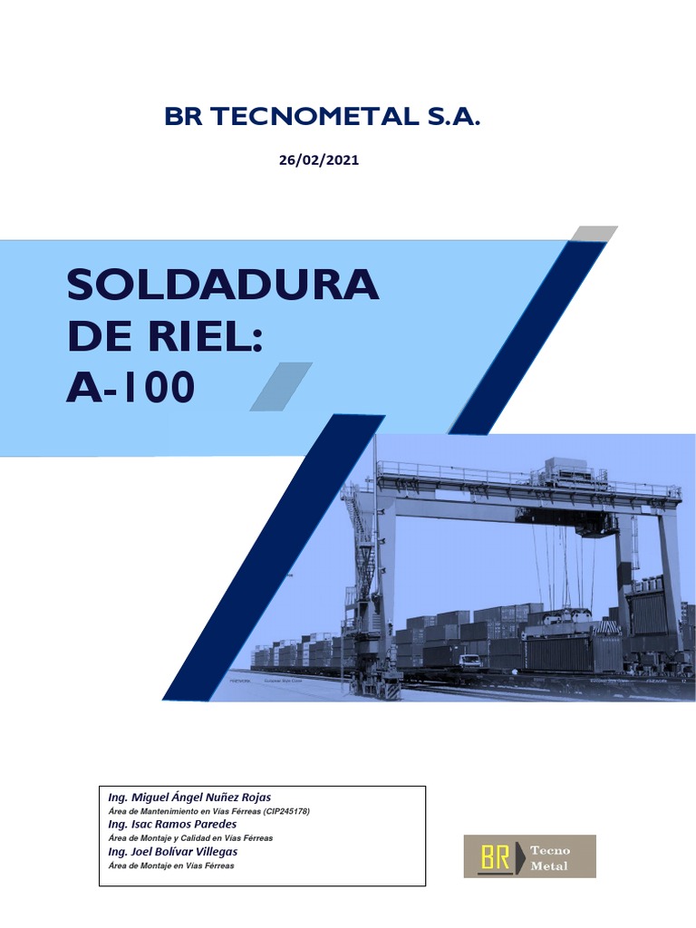 Soldadura de Riel A150 | PDF | Soldadura | Construcción