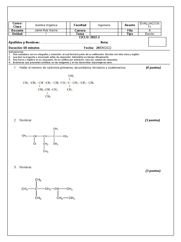 Examen T1 Quior | PDF