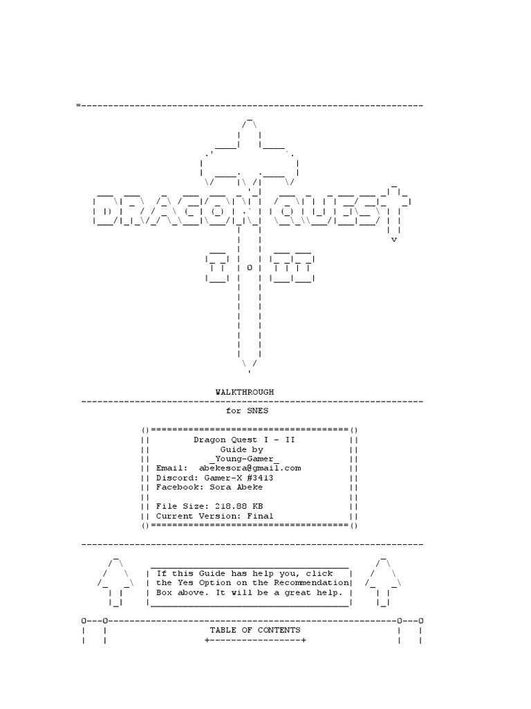 DQ1 Guide | PDF | Dragon