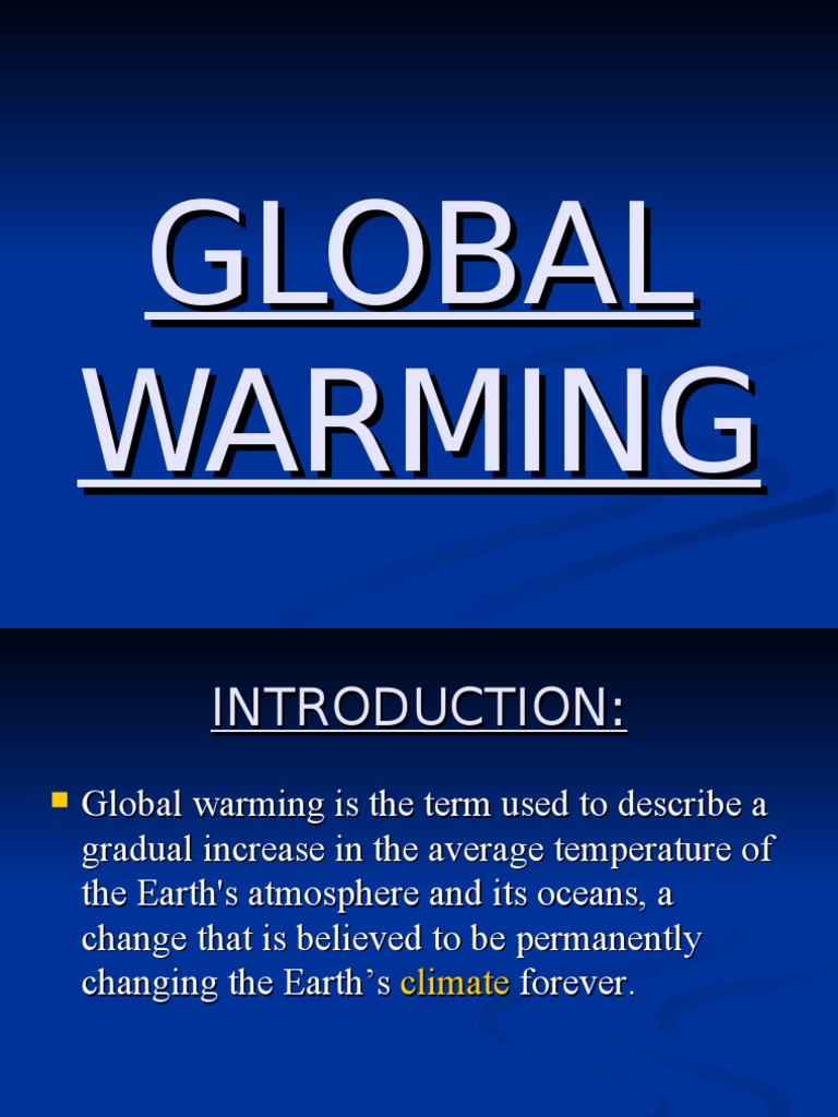 Slides of Global Warming. | PDF | Greenhouse Effect | Global Warming