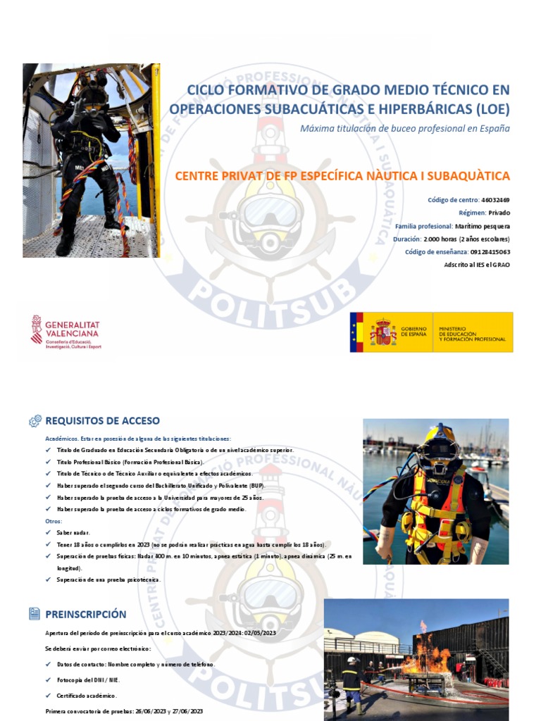 Descargar Dosier Tecnico en Operaciones Subacuaticas e Hiperbaricas | PDF