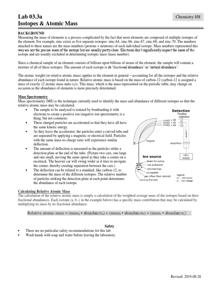 Isotopes and Atomic Mass | PDF | Isotope | Chemical Elements