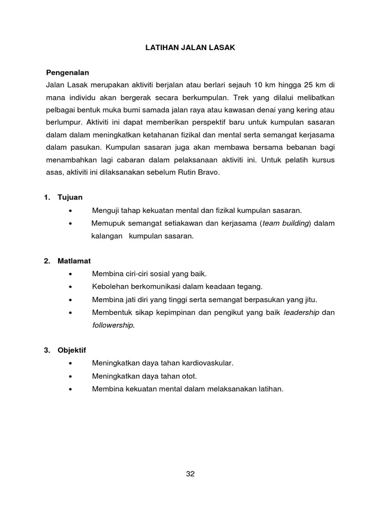 Latihan Berjalan Lasak | PDF